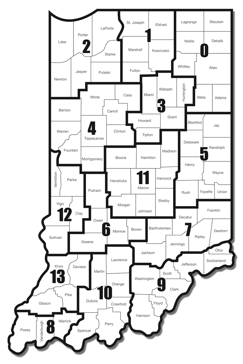 ABATE of Indiana - Region Map